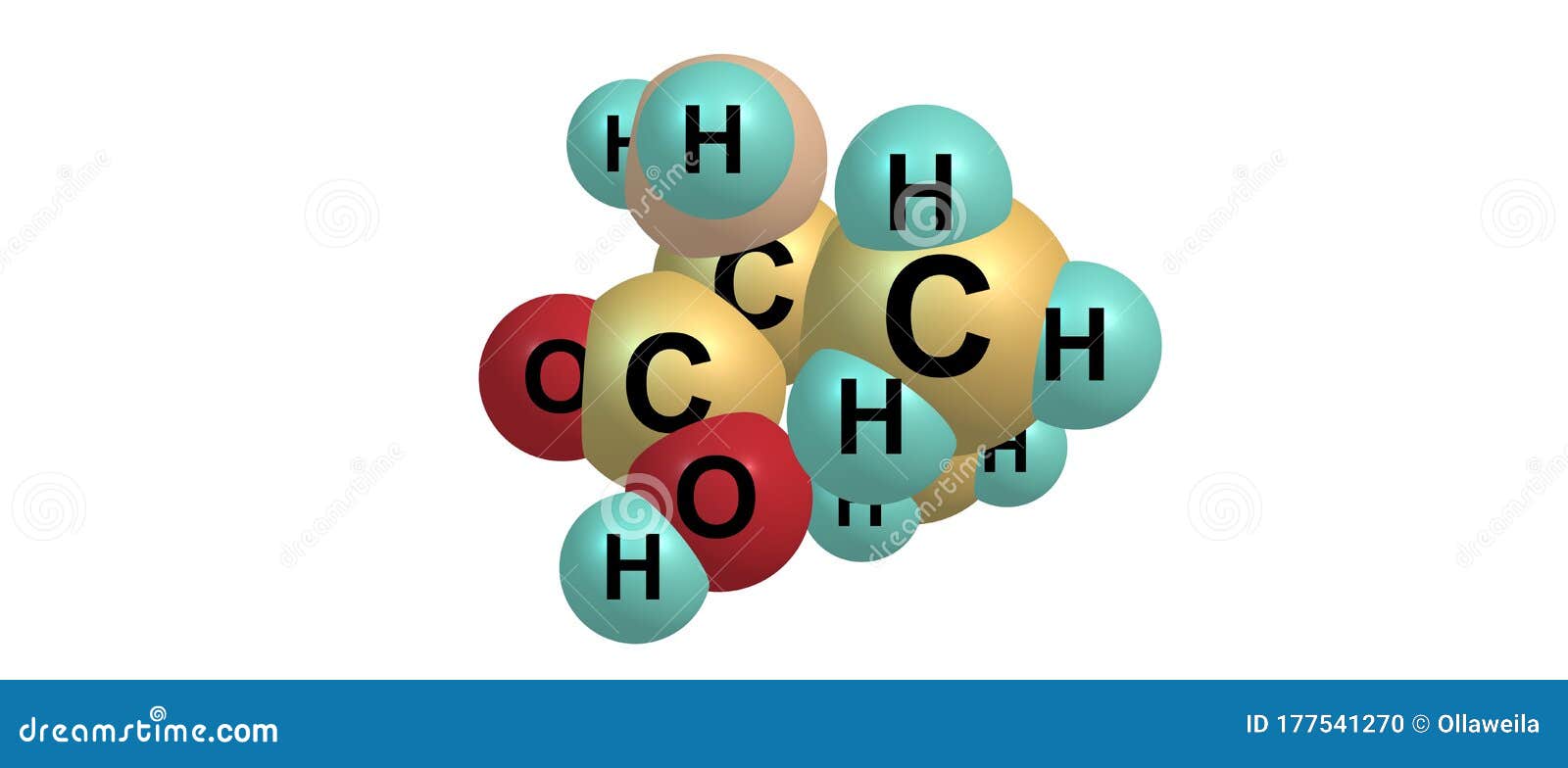Valine Molecular Structures Amino Acid 3d Model Structural Chemical Formula And Atoms With
