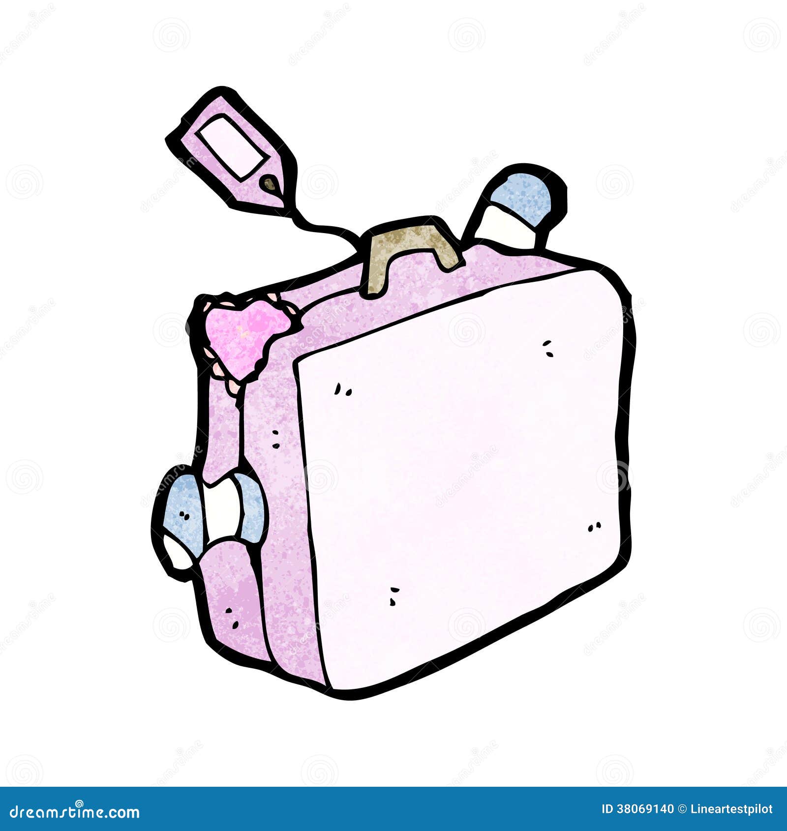 Valise de bande dessinée illustration de vecteur. Illustration du ...