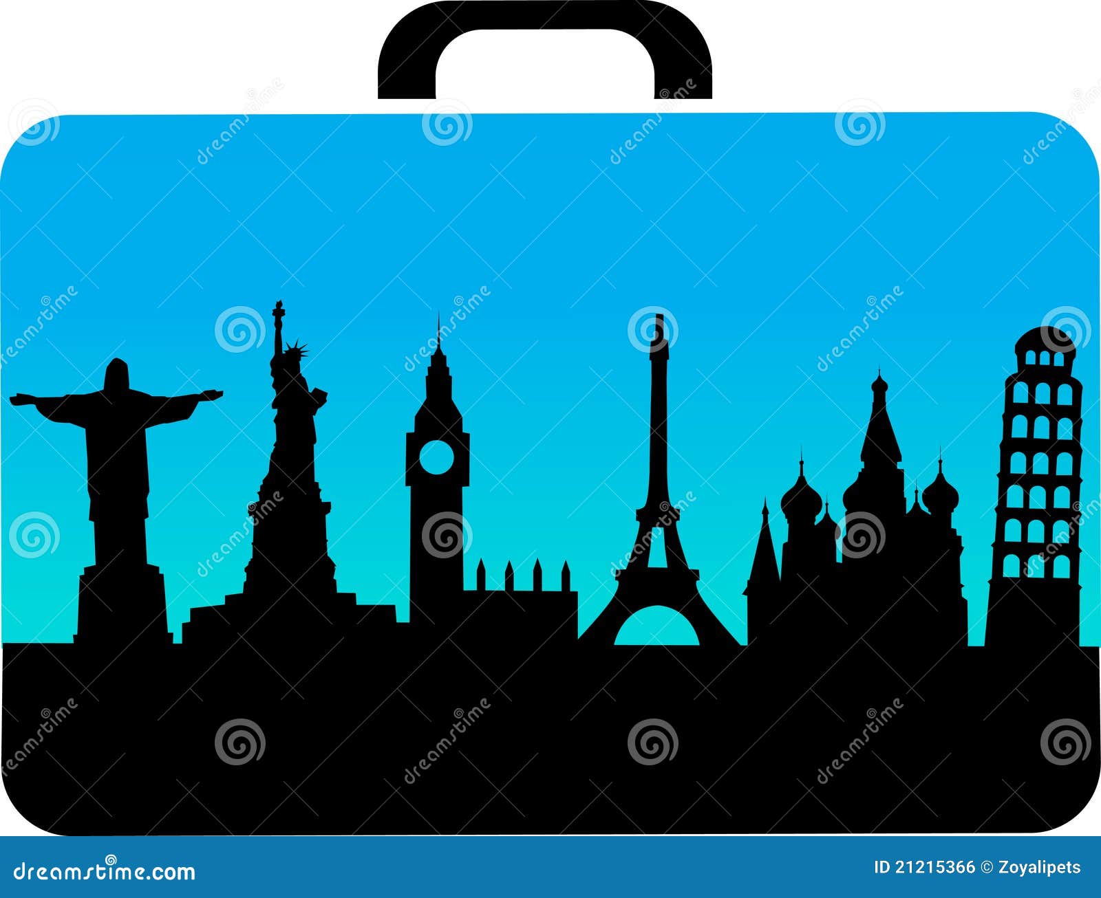 Valise De Course Avec Des Graphismes De Villes Illustration de Vecteur ...