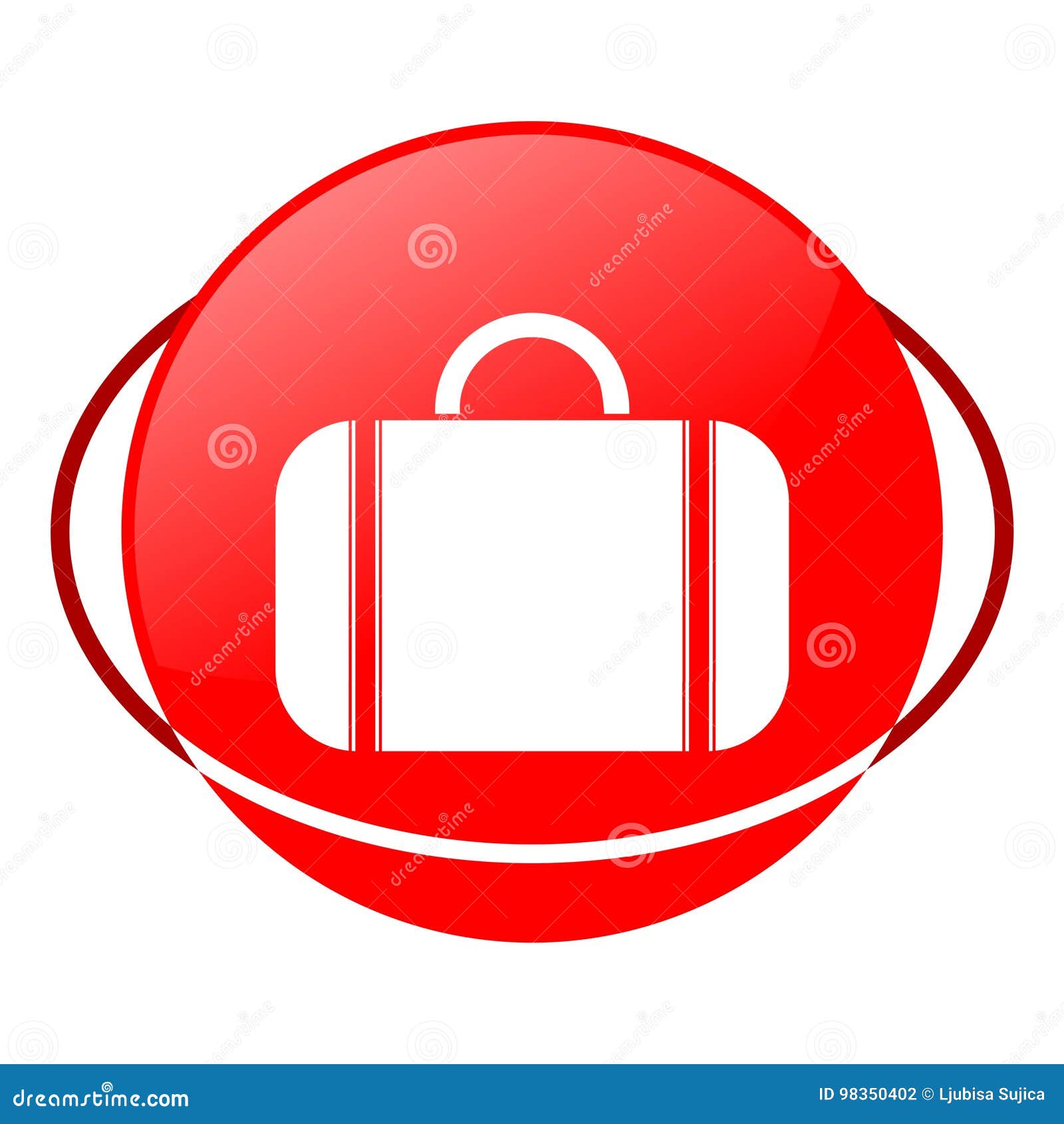 Valise Vector Illustration, Red Icon Stock Vector - Illustration of ...