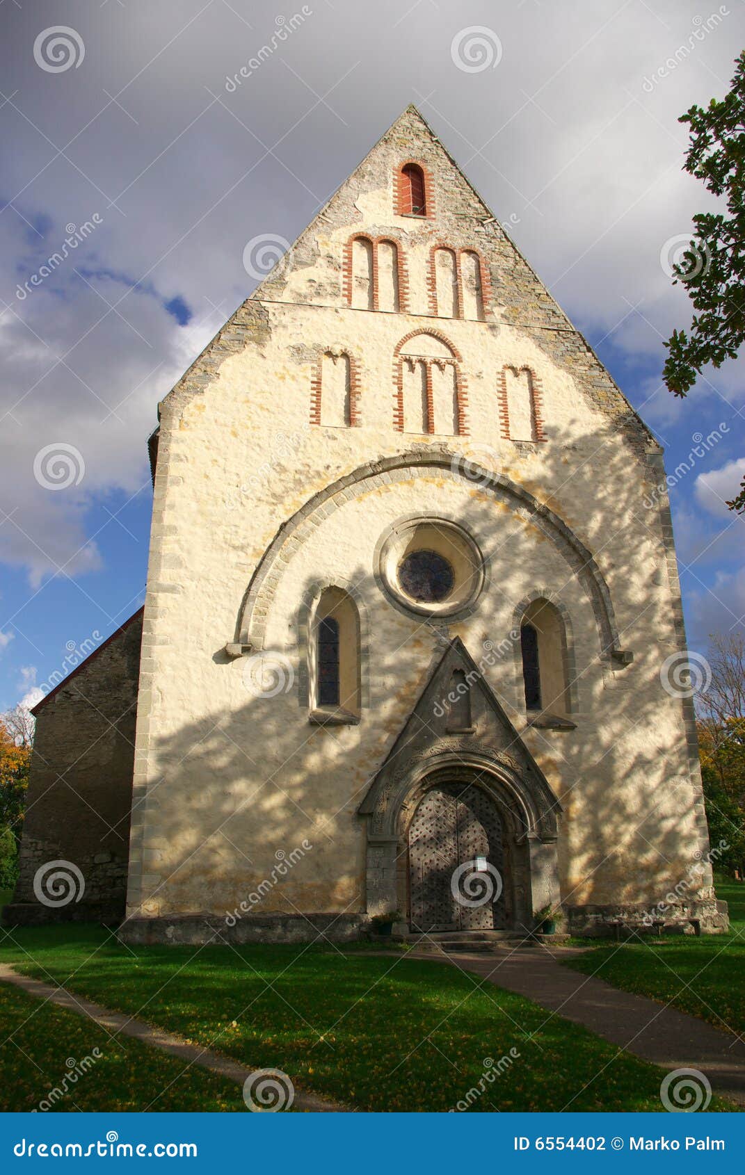 Valjala Medieval Church stock photo. Image of europe, cross - 6554402
