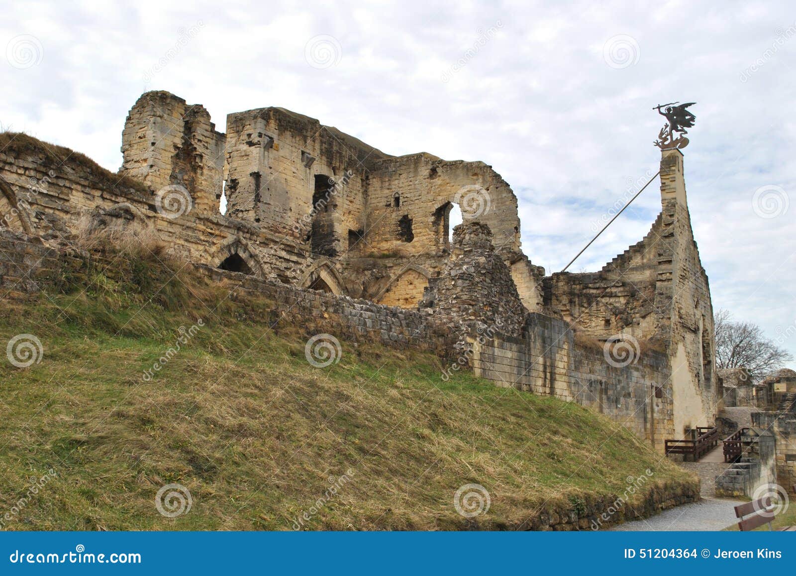 Valkenburg castle ruin stock photo. Image of limburg - 51204364