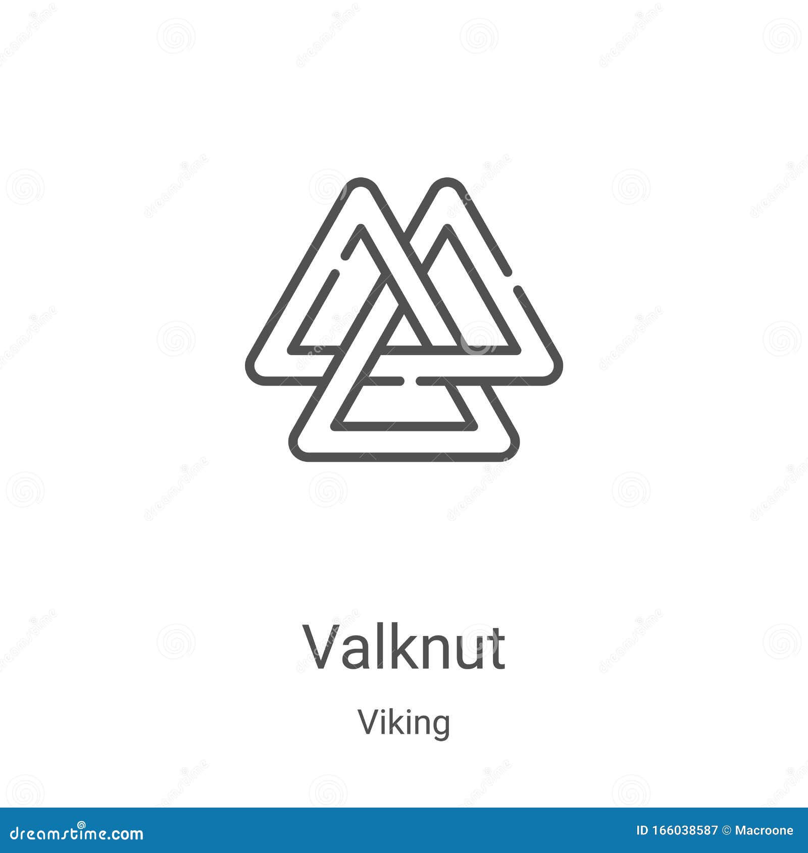 Valknut Icon Vector from Viking Collection. Thin Line Valknut Outline ...