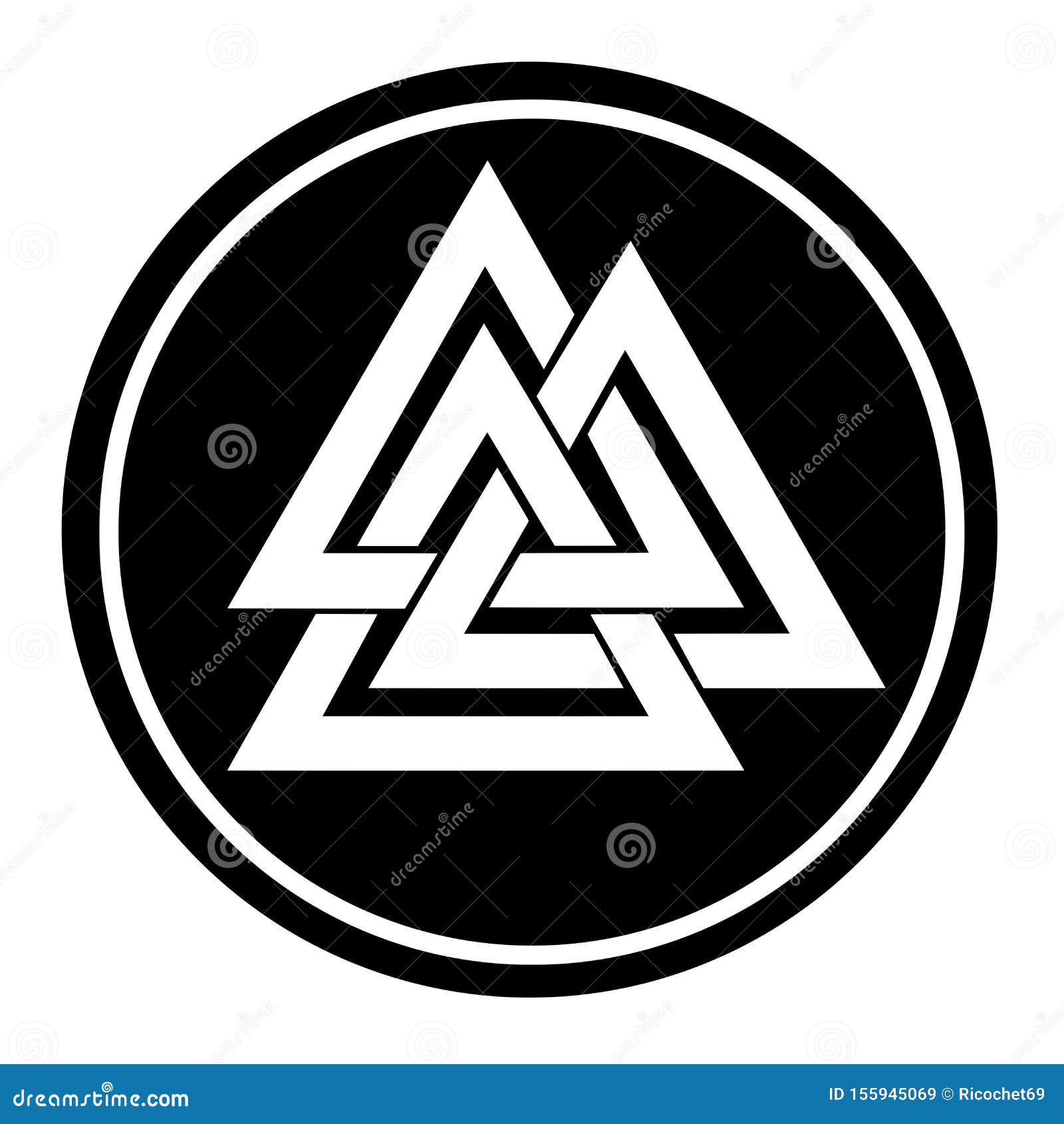 Valknut Symbol Triangle Logo, Viking Age Symbol, Celtic Knot Icon ...