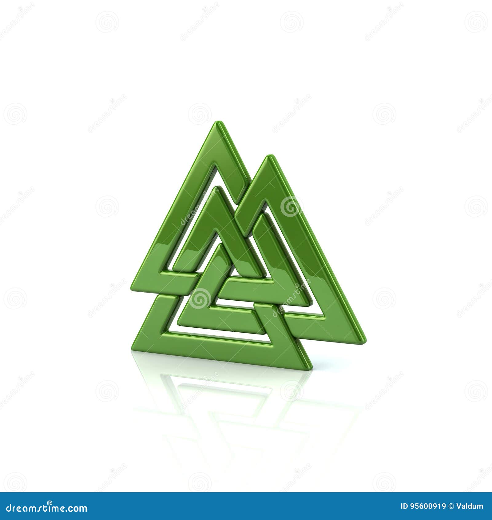 Valknut, Symbole Vert De Viking Illustration Stock - Illustration du ...