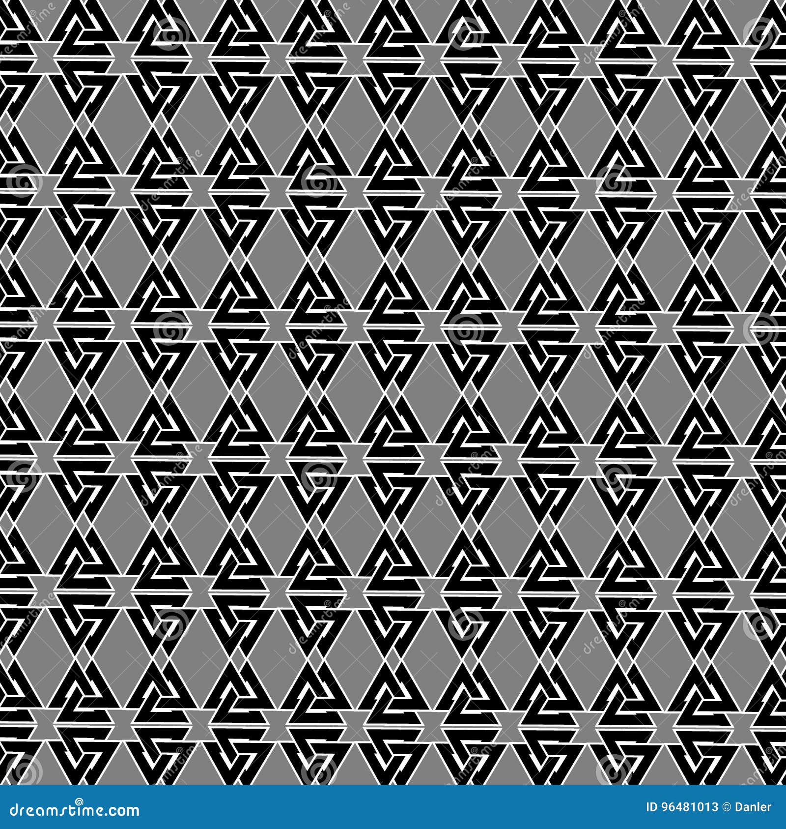 Valknut Seamless Pattern. Nordic Symbol, An Interweaving Of Three ...