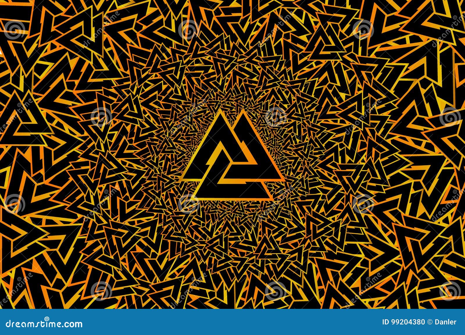 Valknut vector pattern, stock vector. Illustration of repeat - 99204380