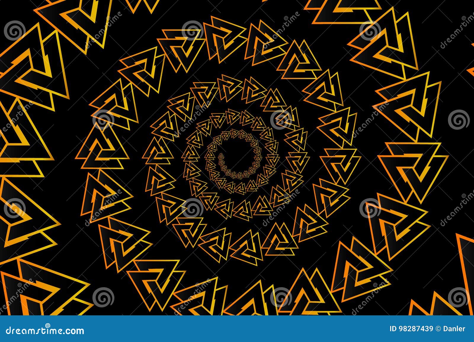 Valknut,golden Viking Symbol Stock Illustration | CartoonDealer.com ...