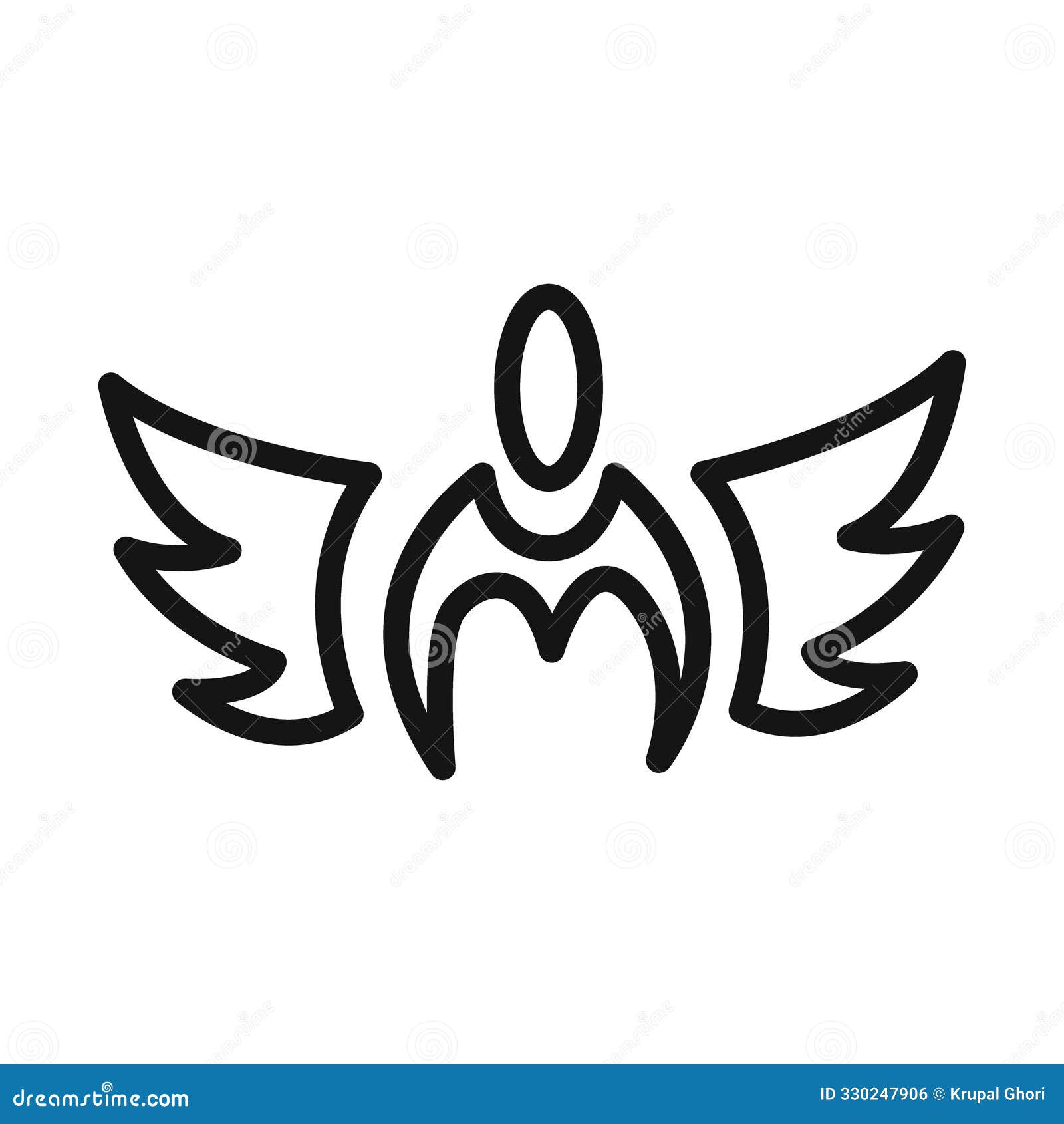 Valkyrie Icon Black And White Vector Outline Sign | CartoonDealer.com ...