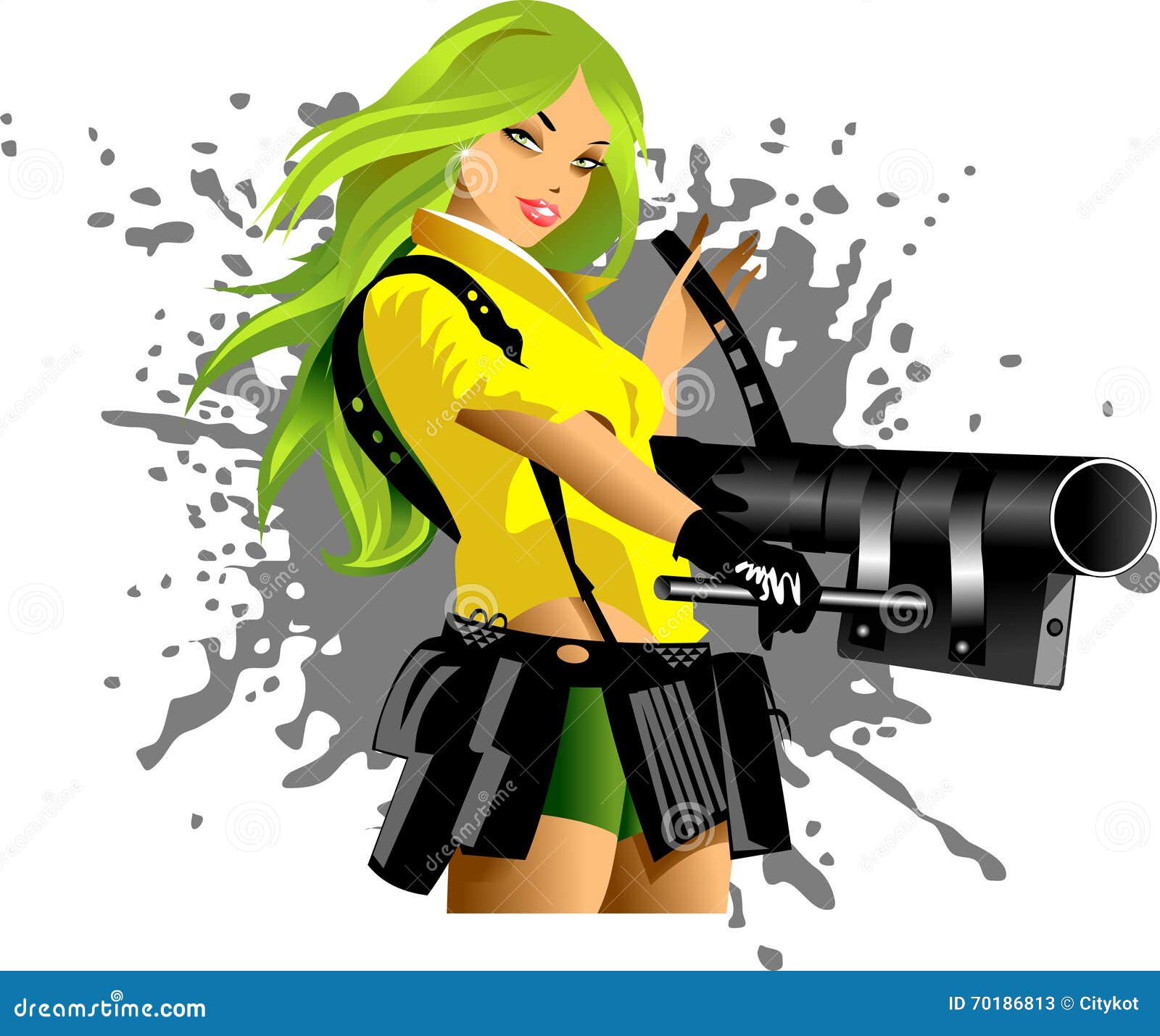 Valkyrie stock illustration. Illustration of female, face - 70186813