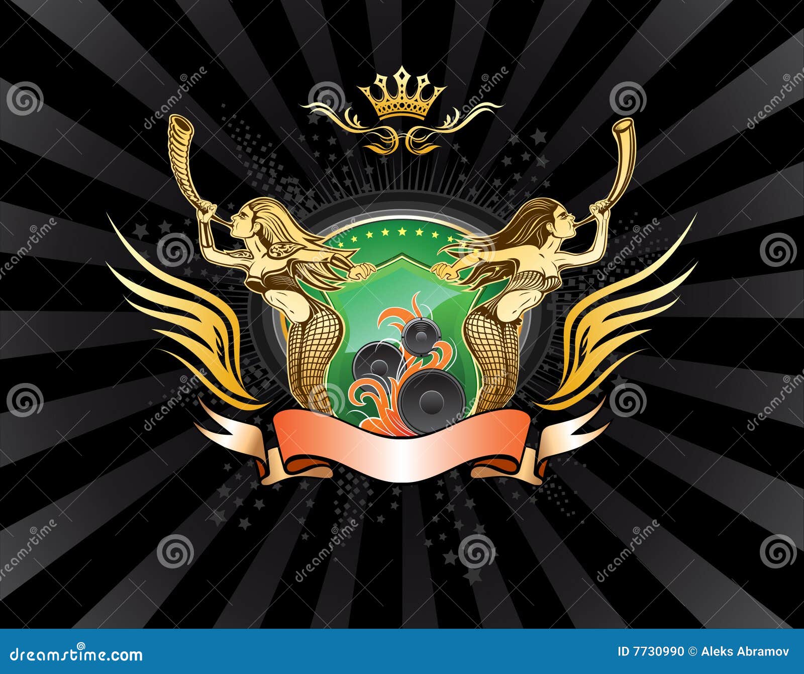 Valkyries gerb 3 stock vector. Illustration of spread - 7730990