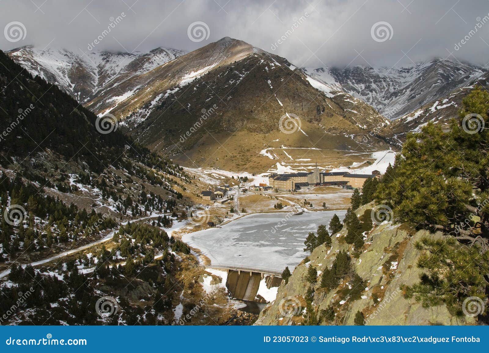 Vall de Nuria in winter stock image. Image of winter - 23057023