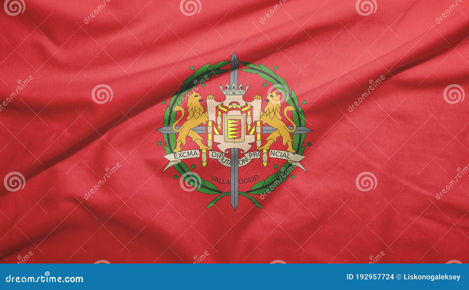 Valladolid Province of Spain Flag Stock Illustration - Illustration of ...
