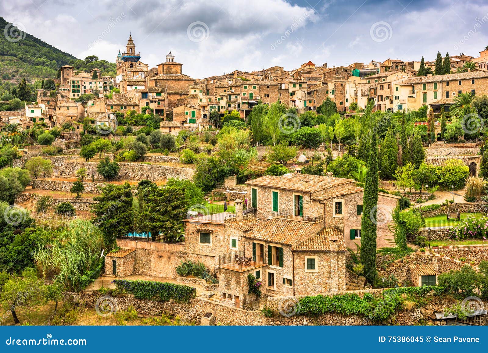 Valldemossa, Mallorca, Spain Stock Image - Image of palma, hills: 75386045