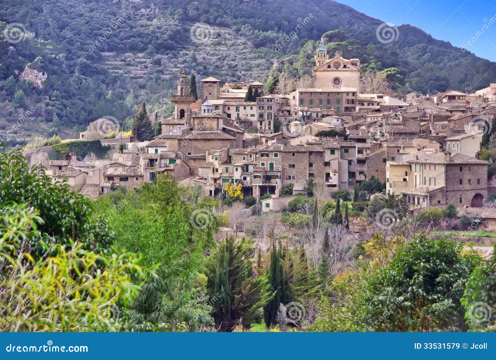 Valldemossa stock image. Image of scenery, little, landscape - 33531579