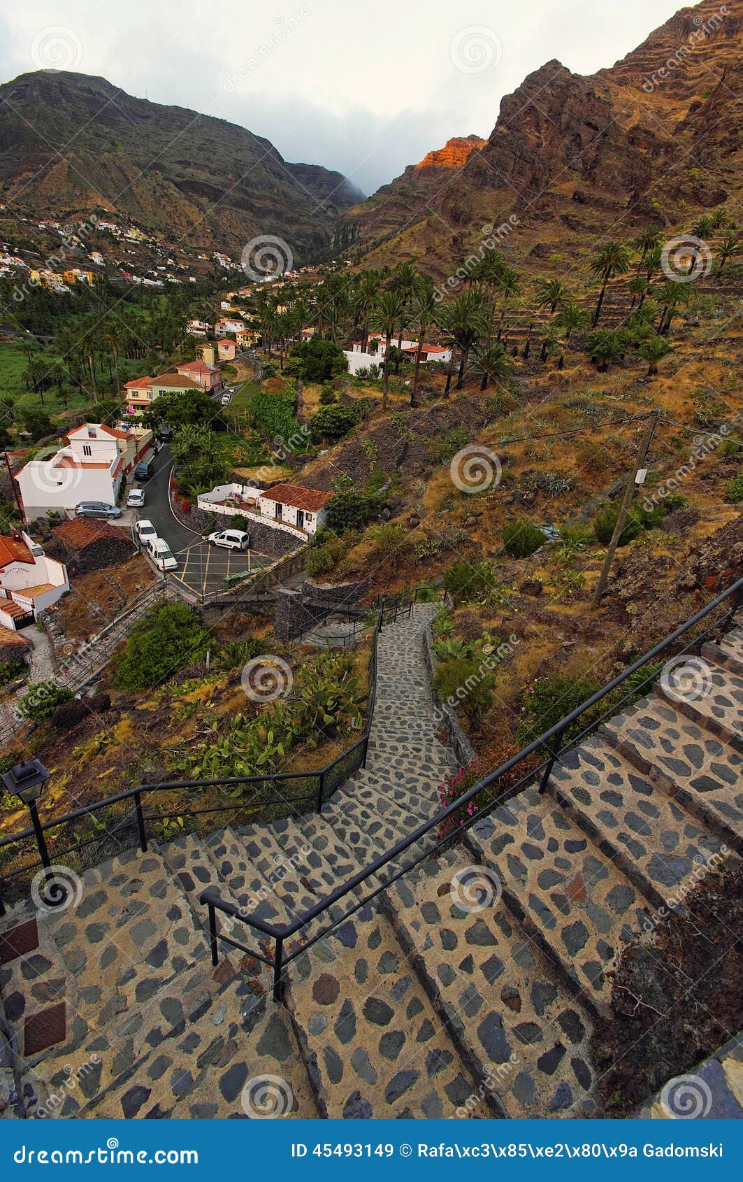 The Valle Gran Rey, La Gomera Island. Stock Image - Image of heritage ...