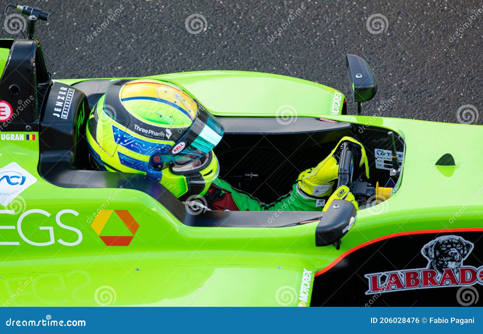 High Angle View of Racing Formula Car Driver Sit in Cockpit Editorial ...