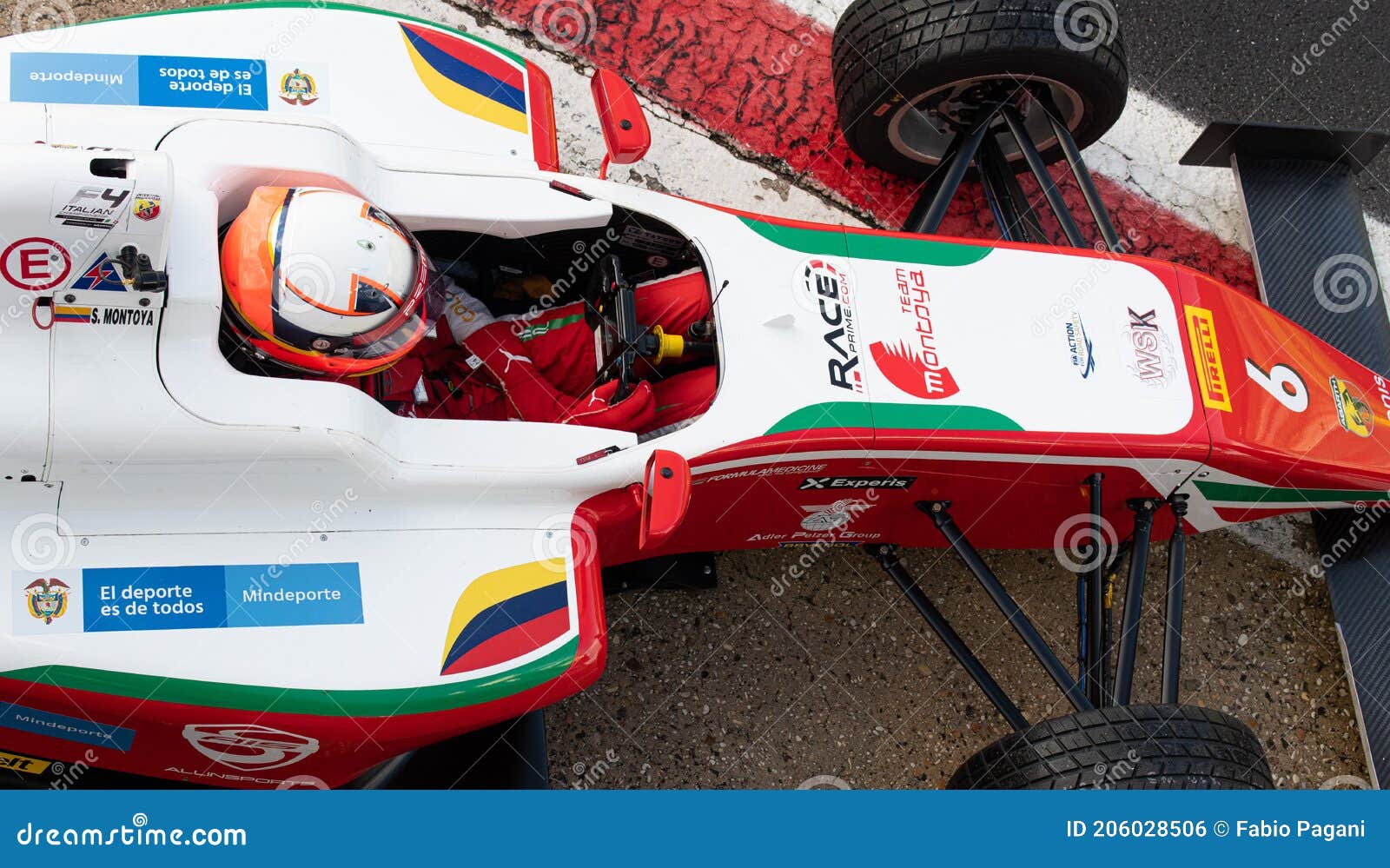 High Angle View of Racing Formula Car Driver Sit in Cockpit Editorial ...