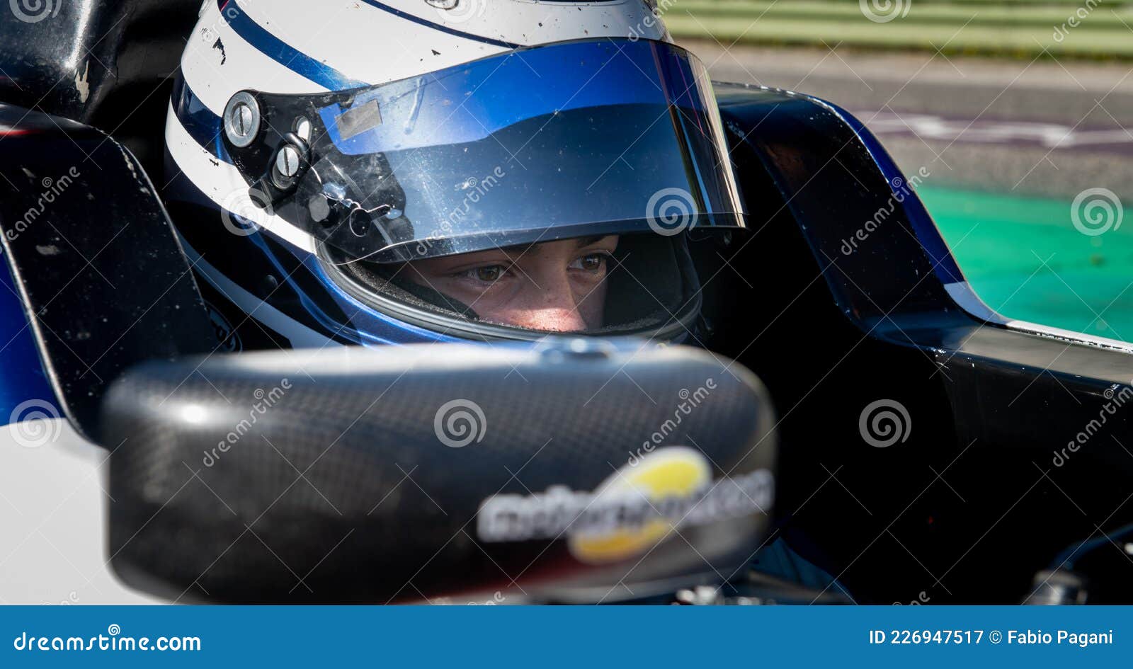 Racing Car Driver Close Up Inside the Cockpit with Helmet Editorial ...