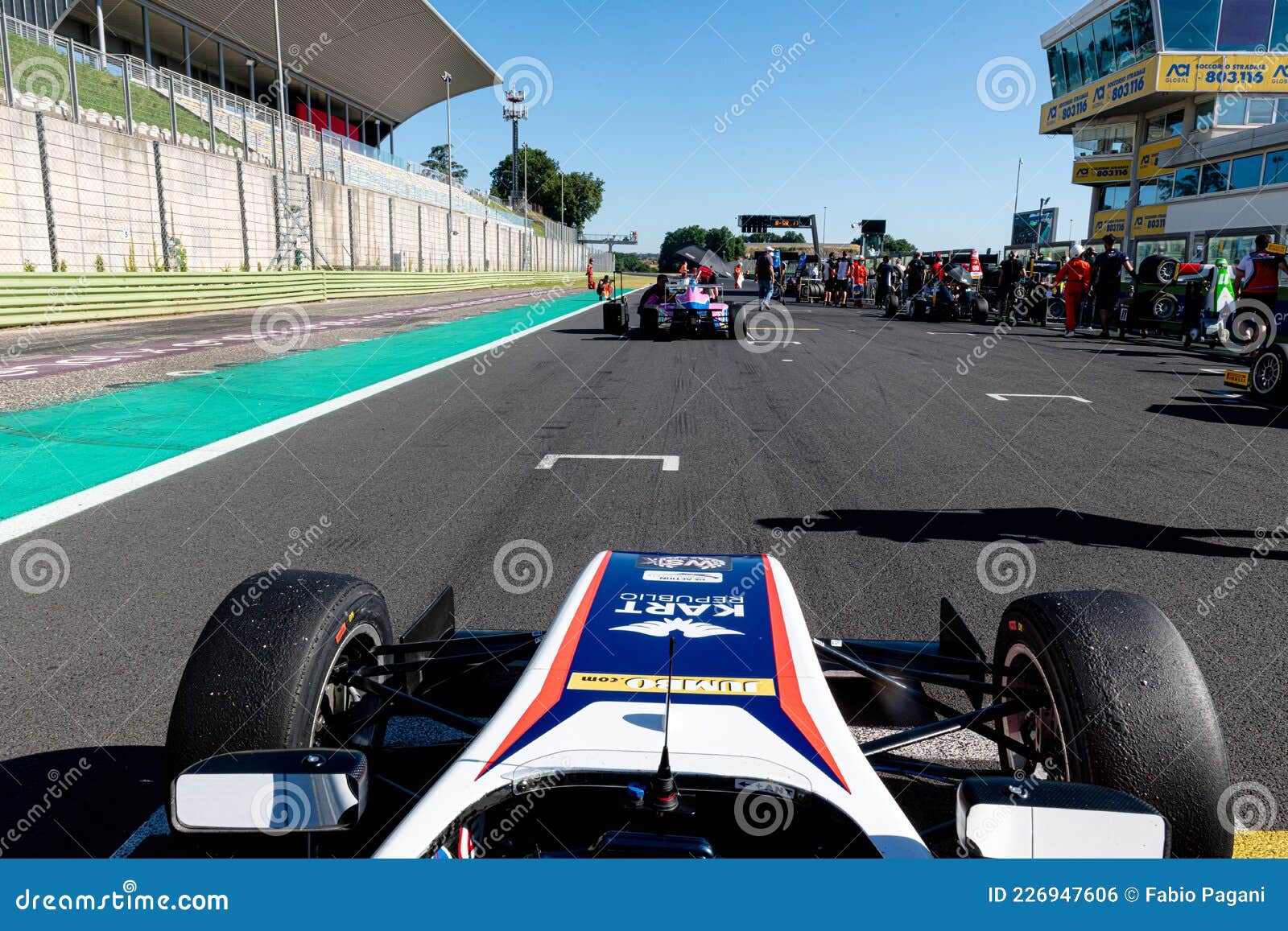 Driver Point of View in Car Racing Starting Grid Editorial Photo ...