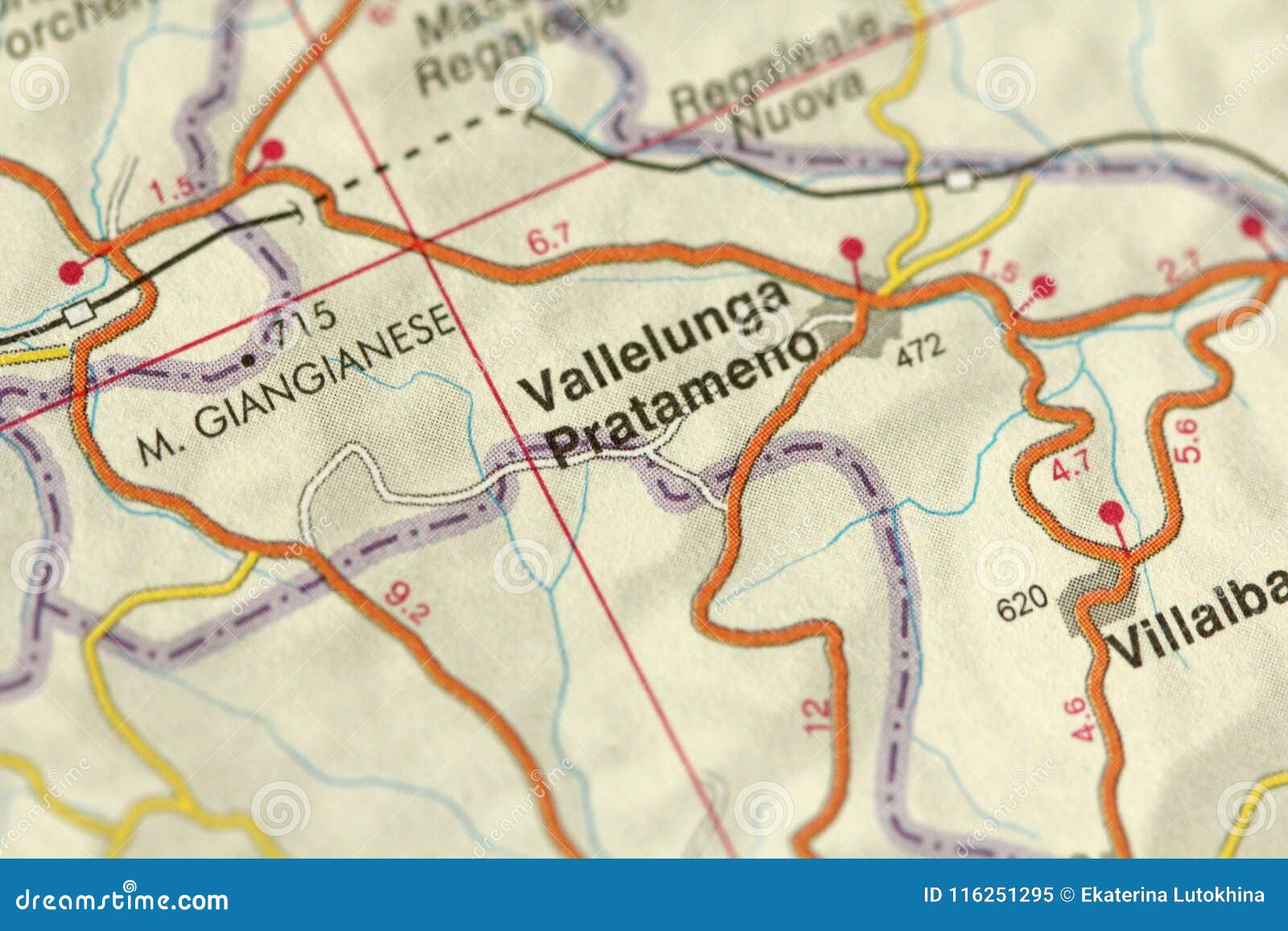 Vallelunga Pratameno. Map stock image. Image of city - 116251295