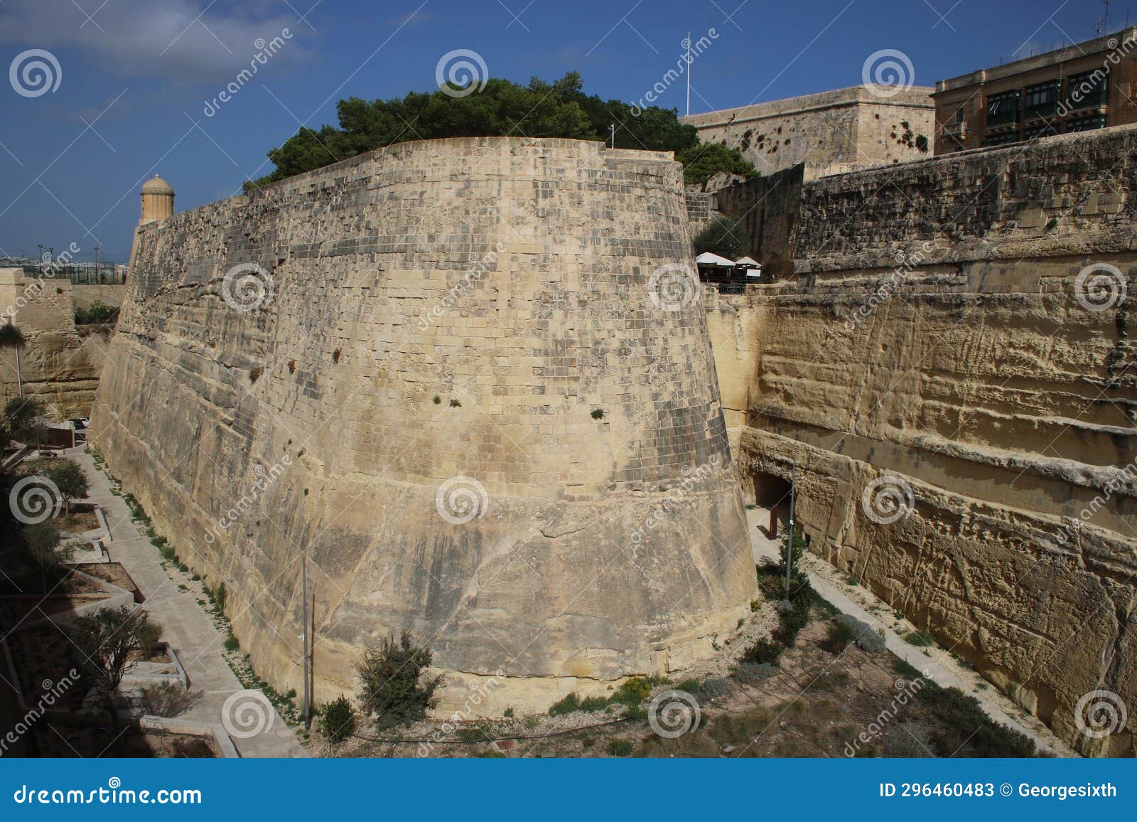 Valletta Ditch Public Garden, Malta Stock Image - Image of garden, city ...