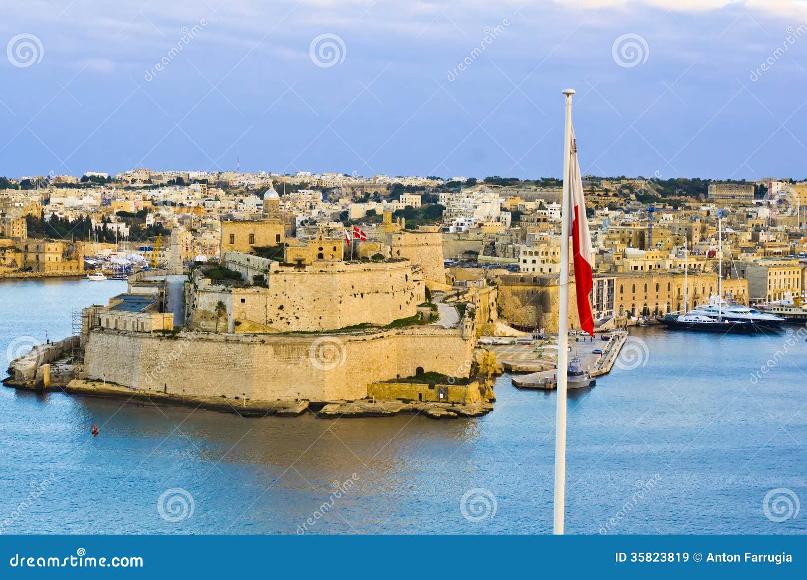 Maltese Flag stock image. Image of calm, aerial, national - 35823819