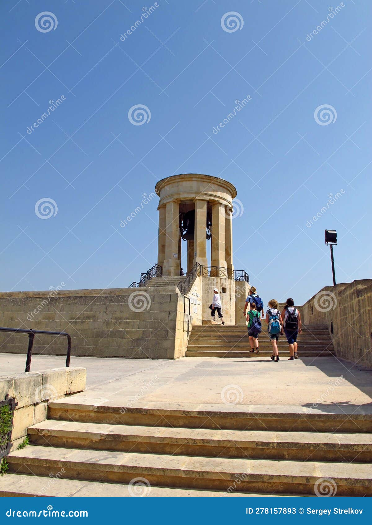 Valletta, Malta - 18 Jul 2011: the Monument in Valletta, Malta ...