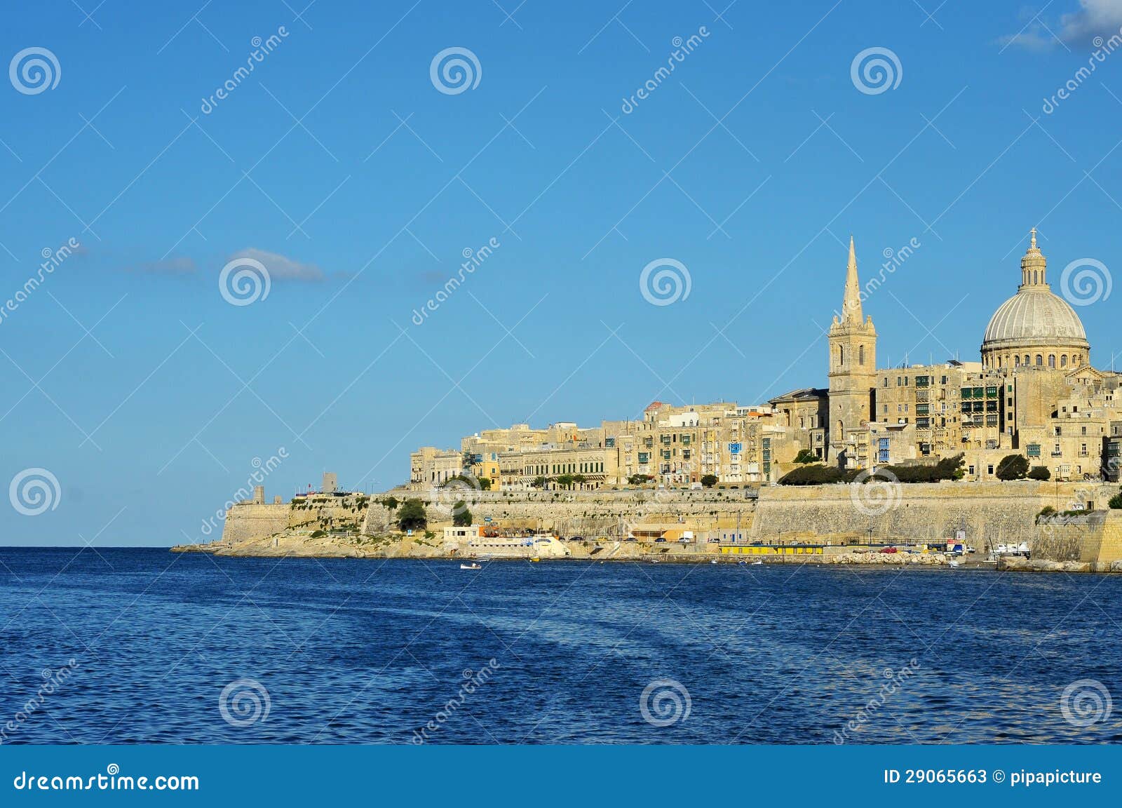 Valletta and sea stock image. Image of unesco, mediterranean - 29065663