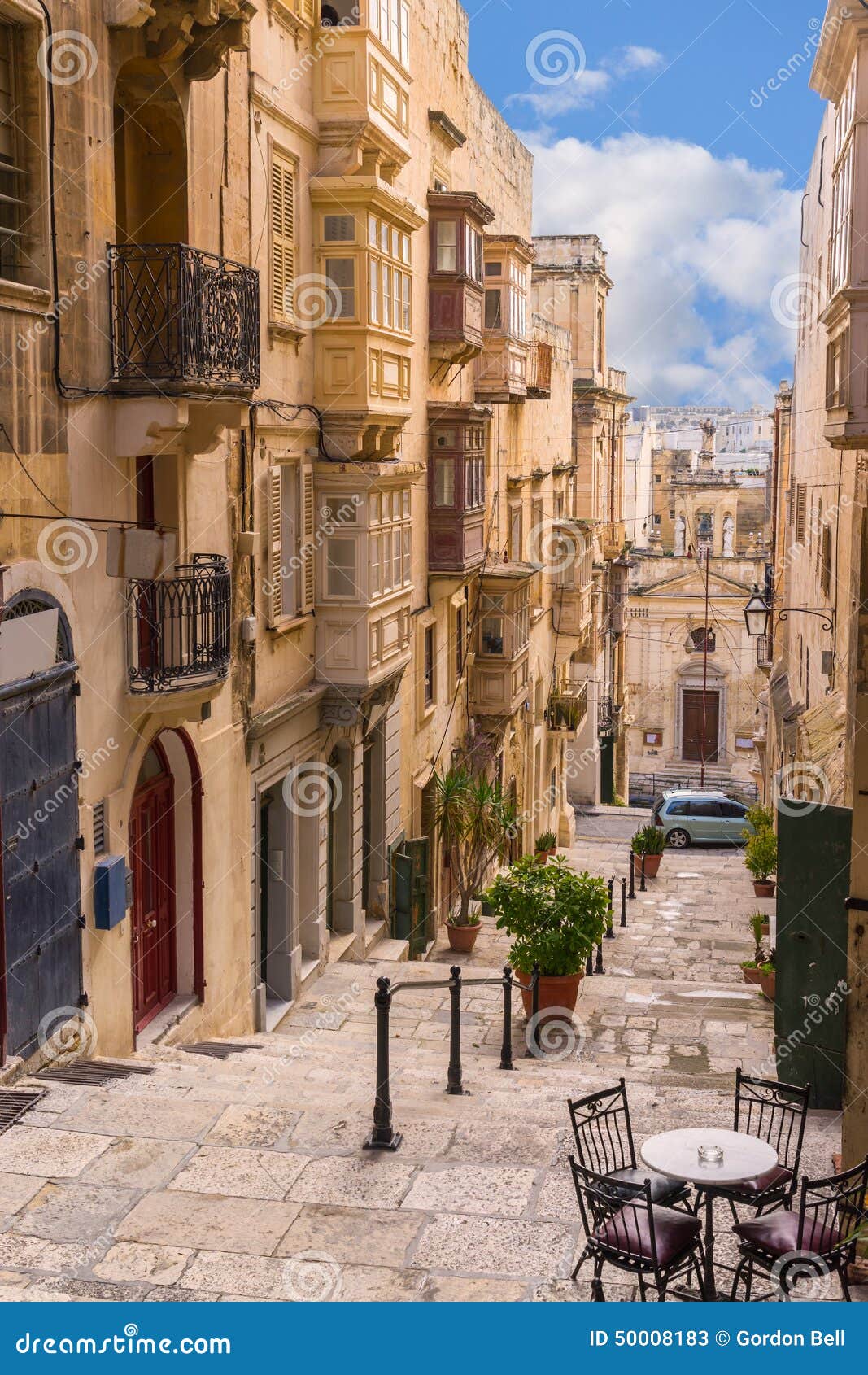 Valletta street stock image. Image of streets, malta - 50008183