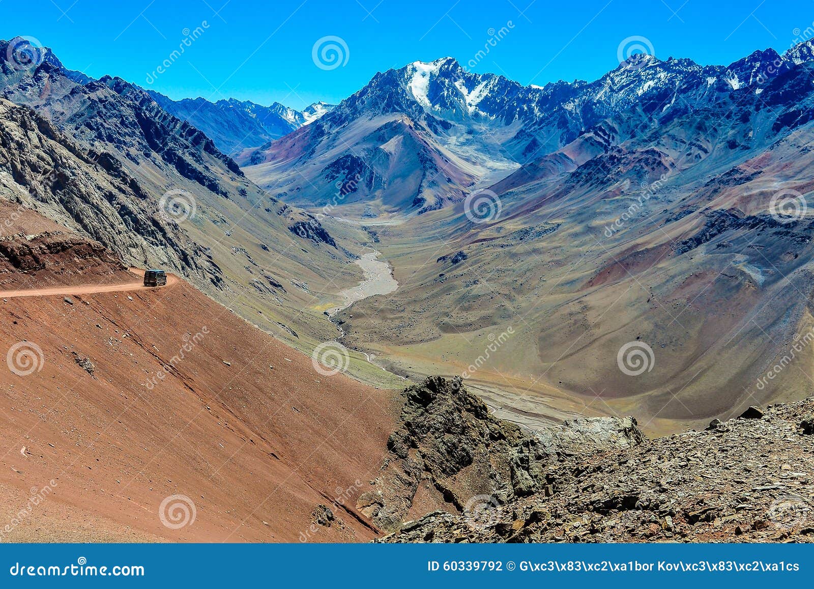 Valley in the Andes Around Mendoza, Argentina Stock Photo - Image of ...