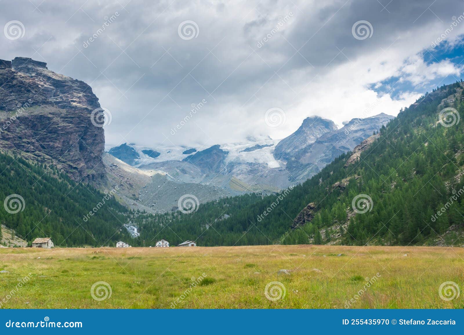 Valley of Ayes in Aosta Valley, Italy Stock Photo - Image of purity ...