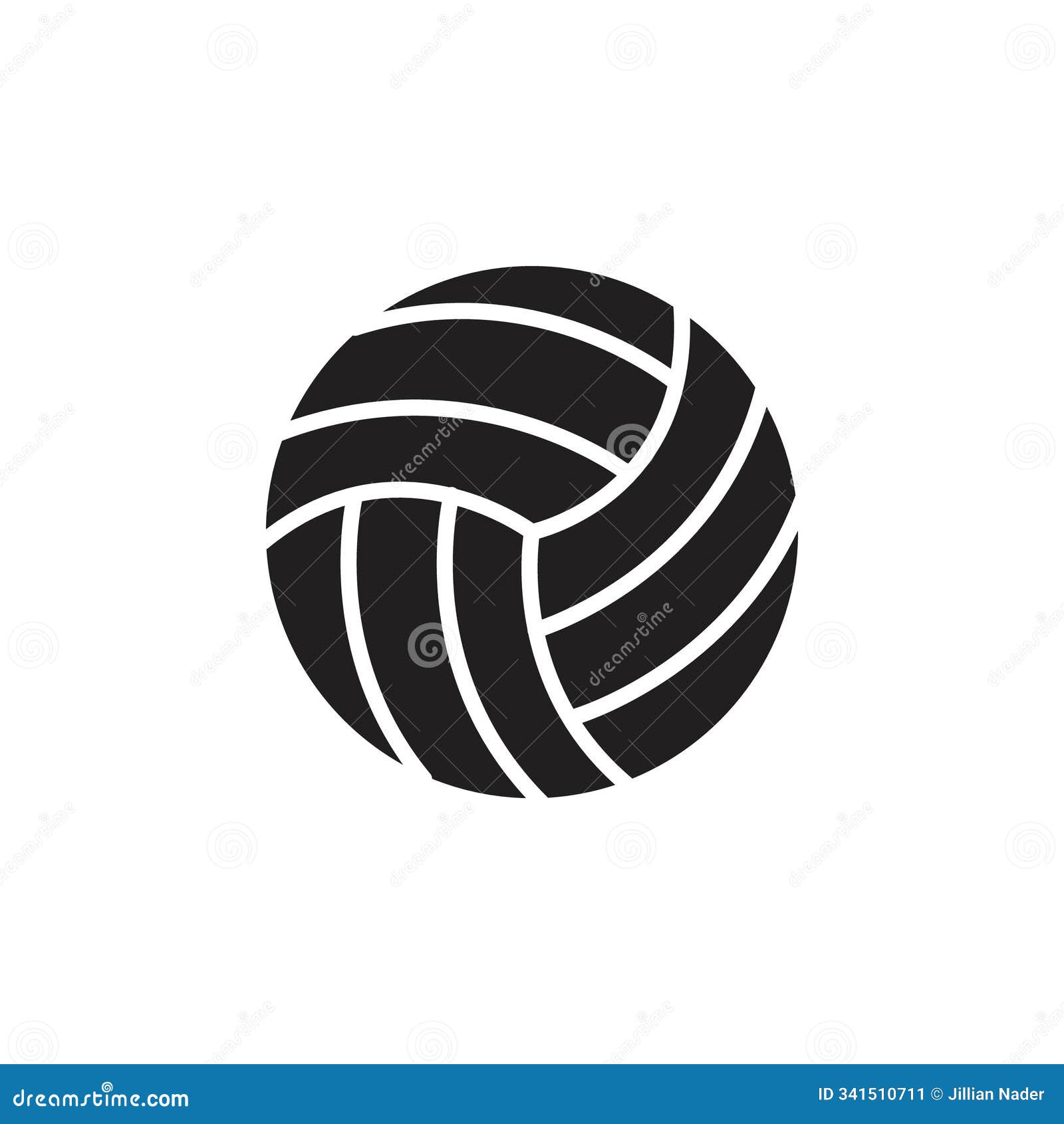 Valley Ball Icon Flat Line Illustration Stock Illustration ...