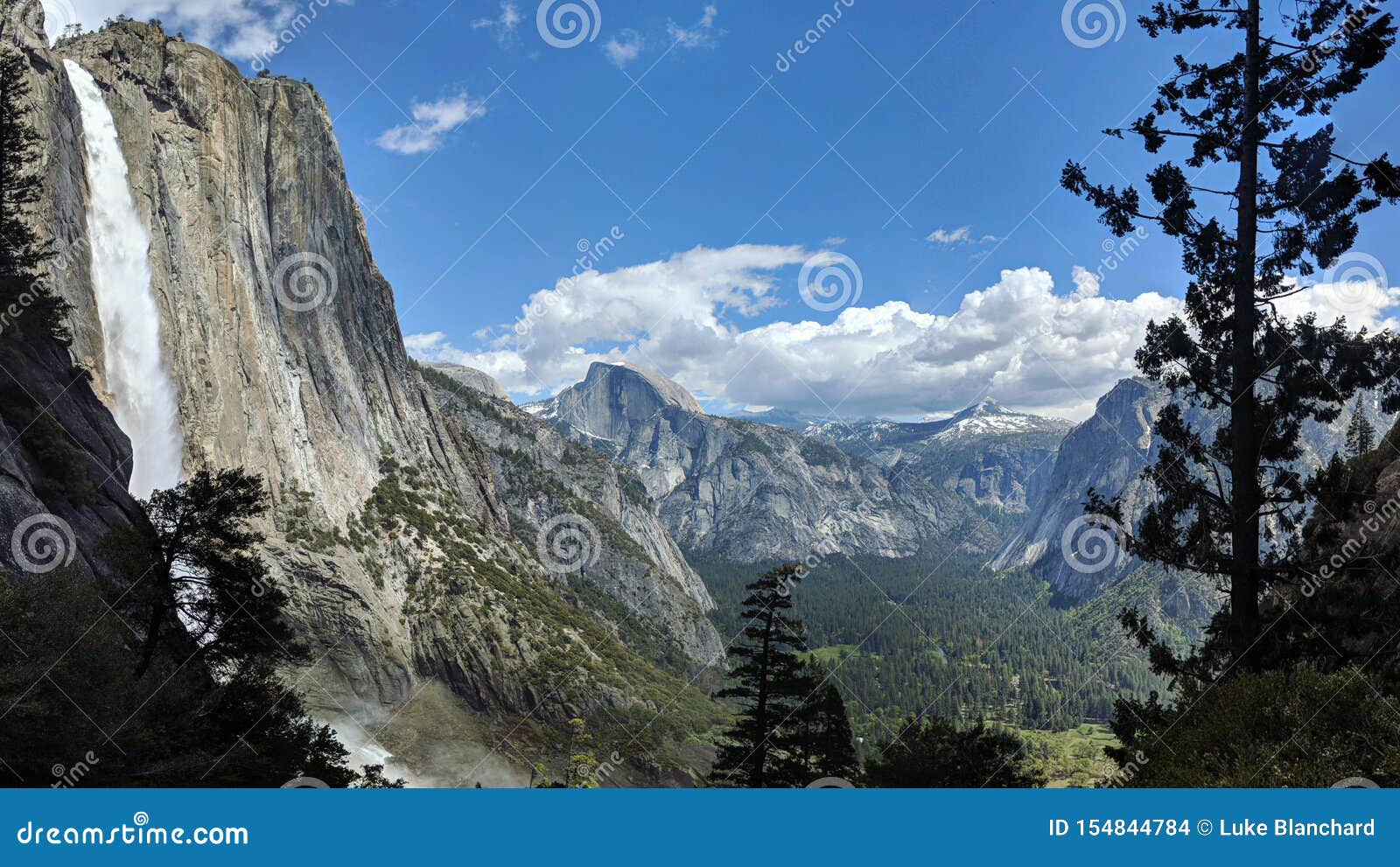 The Valley beyond the fall stock photo. Image of waterfall - 154844784