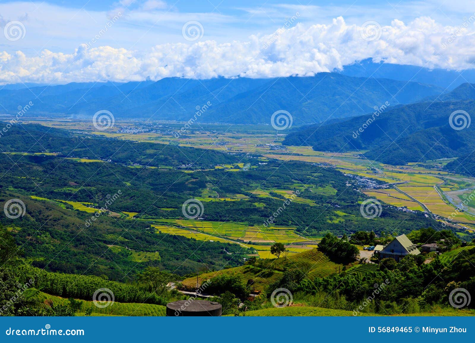Valley and Central Mountain,Taiwan Stock Image - Image of green, rural ...