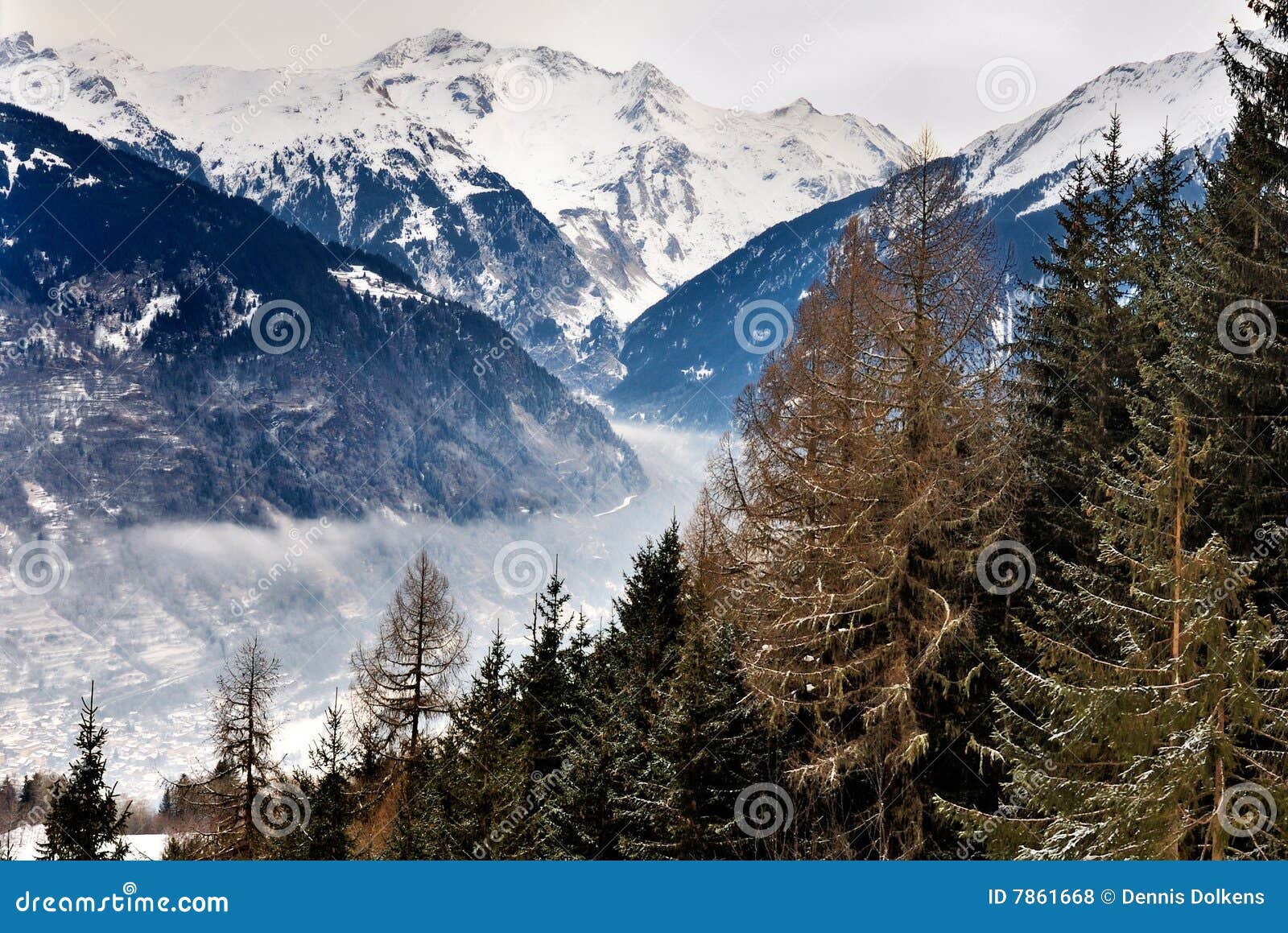 Valley of Courchevel stock photo. Image of mountains, forest - 7861668