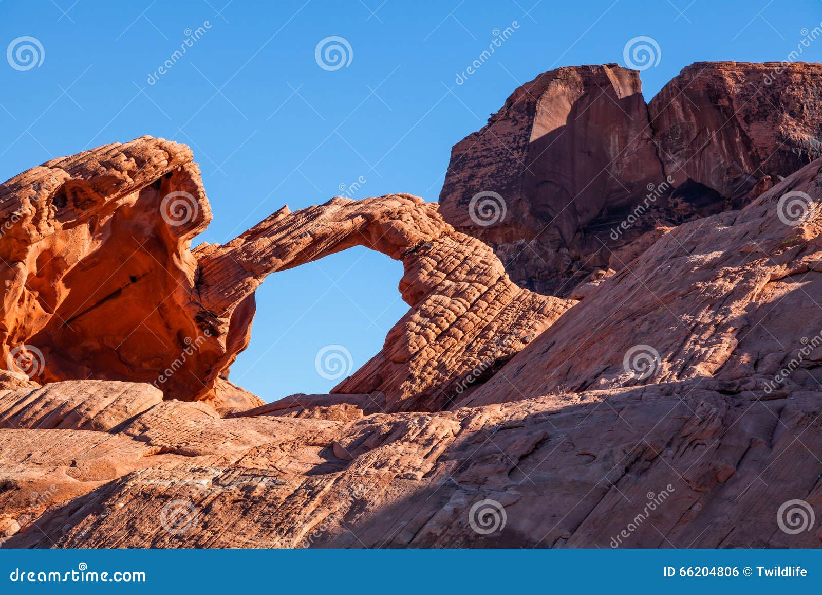 Valley of Fire Arch stock photo. Image of landscape, valleyoffire ...