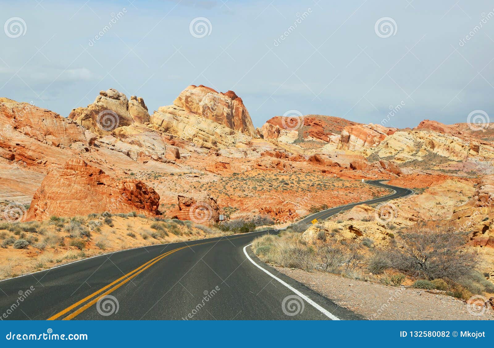 The Road among Colorful Rocks Stock Photo - Image of cliffs, colorful ...