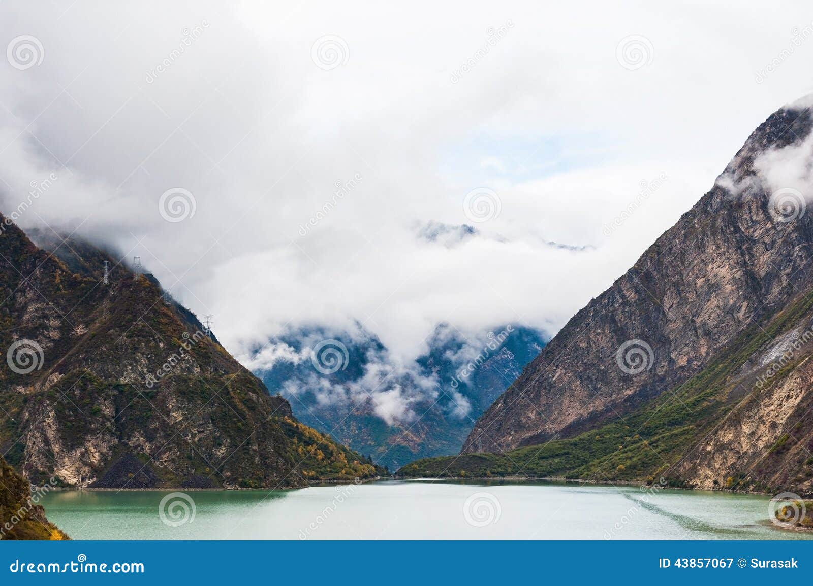 Valley in the mist stock image. Image of cold, outdoor - 43857067