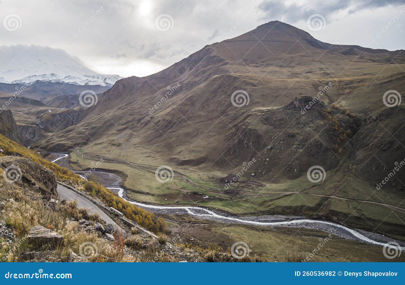 The Valley of a Mountain River and the River at the Bottom of the ...