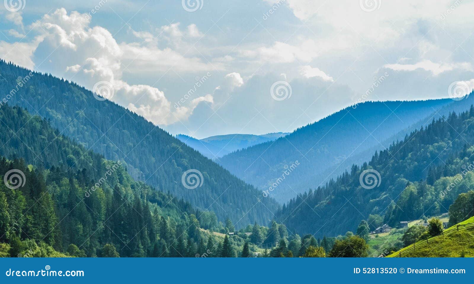 Valley between mountains stock photo. Image of mountain - 52813520