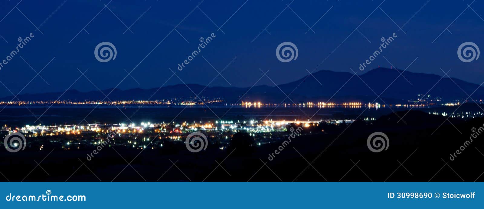 Valley at Night stock photo. Image of separation, river - 30998690