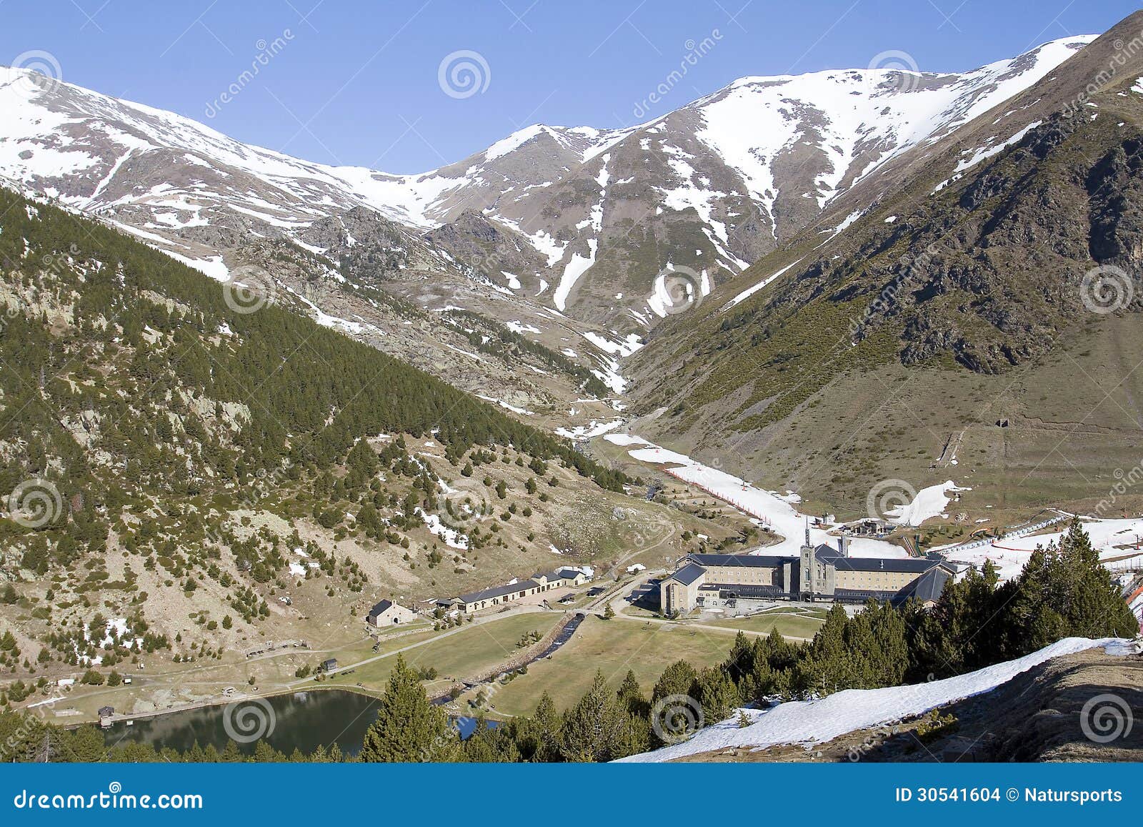 Valley of Nuria, Spain stock photo. Image of resort, pyrenees - 30541604
