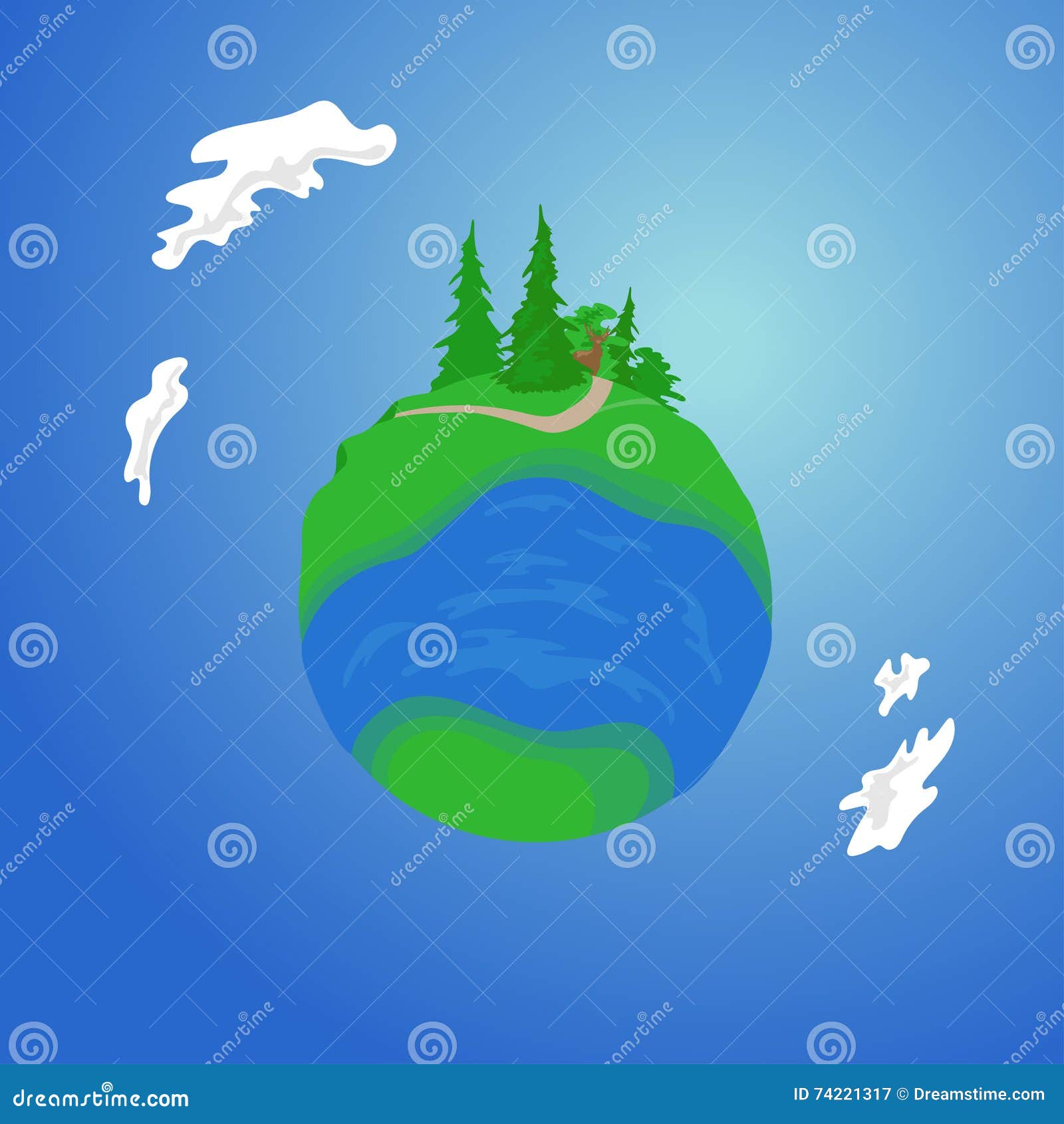 Valley planet stock vector. Illustration of horizon, life - 74221317