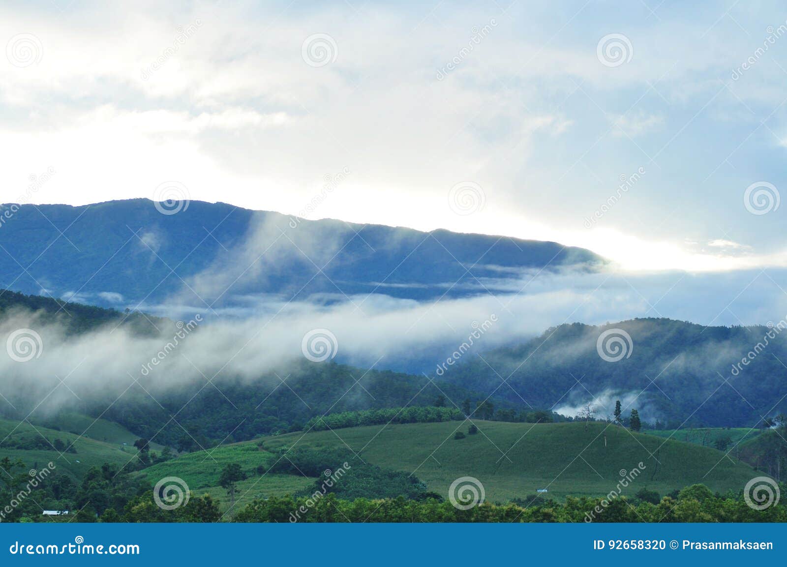Valley rainy season stock photo. Image of plant, rainy - 92658320
