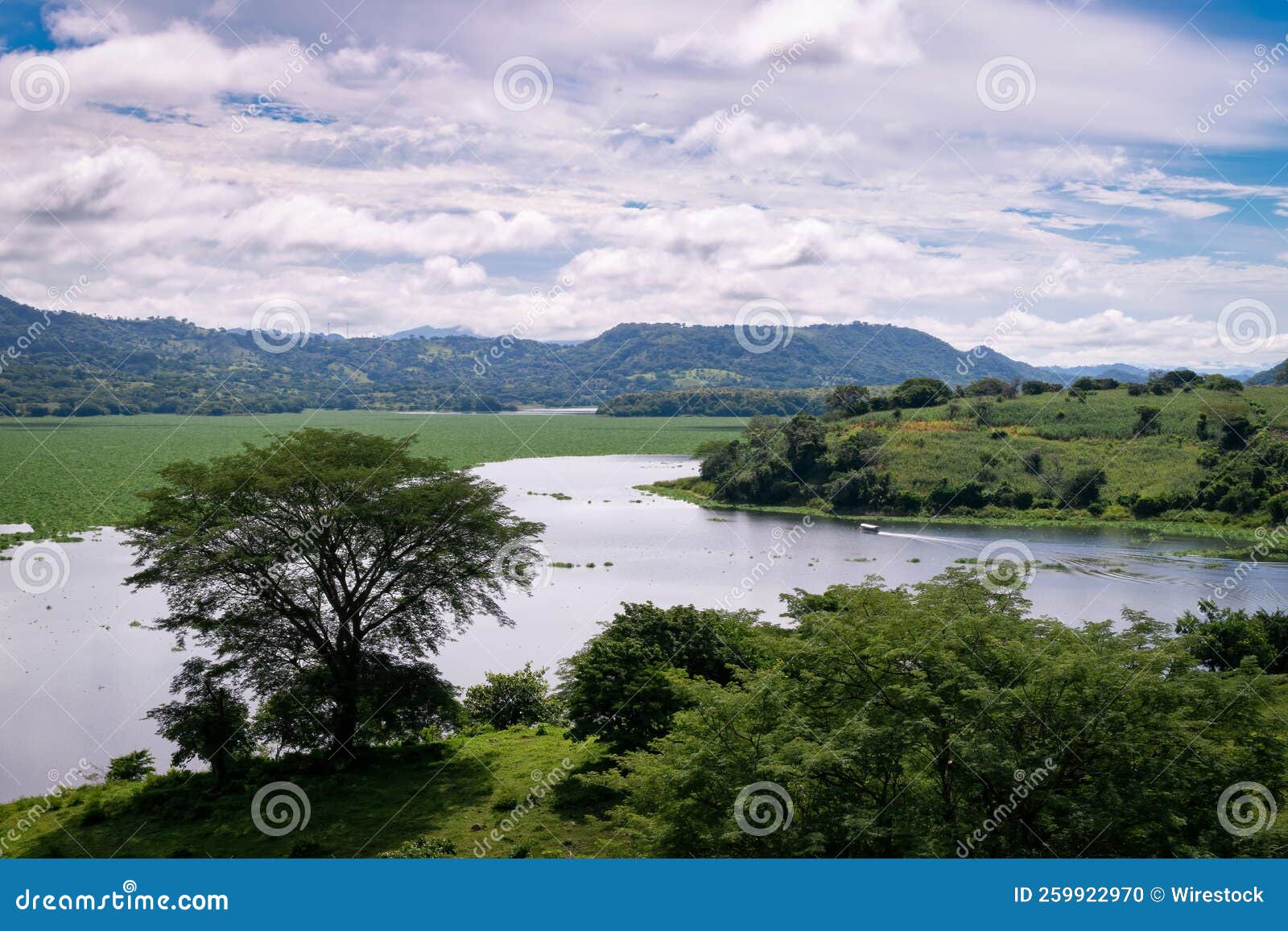 Valley of Rio Lempa River, El Salvador Stock Photo - Image of green ...