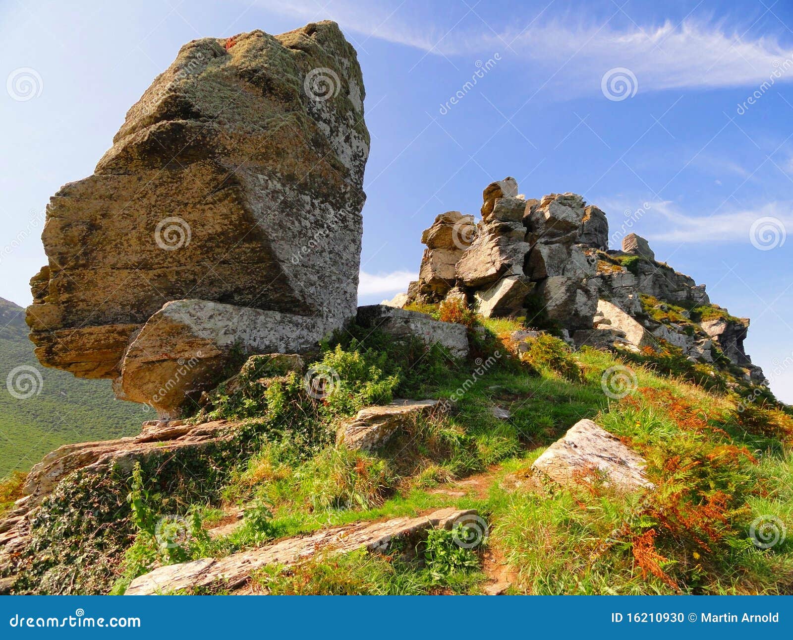 Valley of the Rocks stock photo. Image of cliffs, vale - 16210930