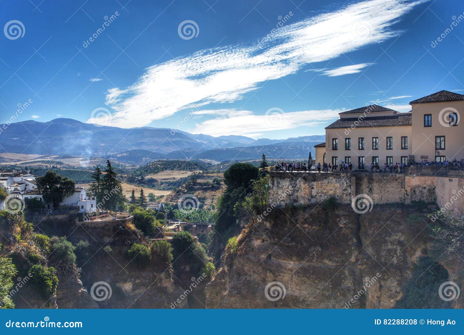The valley in Ronda, Spain editorial stock photo. Image of view - 82288208