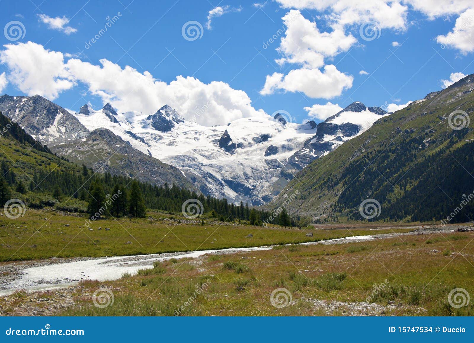 Valley Roseg stock photo. Image of ecological, hiking - 15747534