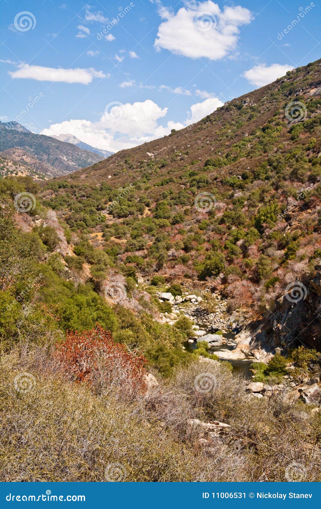 Valley at Sequoia National Park Stock Image - Image of california, blue ...